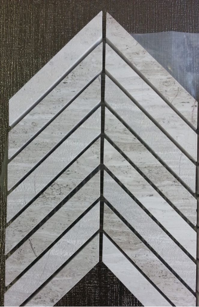 Wooden White Chevron Pattern Mosaic – Tile & Stone Gallery