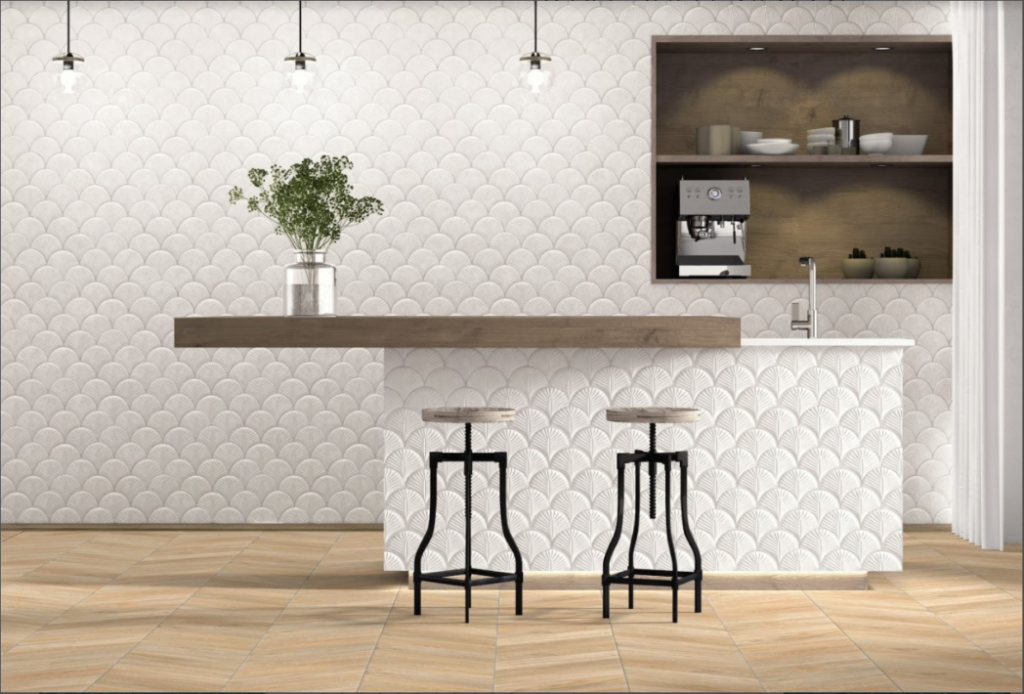 Scale Shell GLOSSY White Tile – Tile & Stone Gallery
