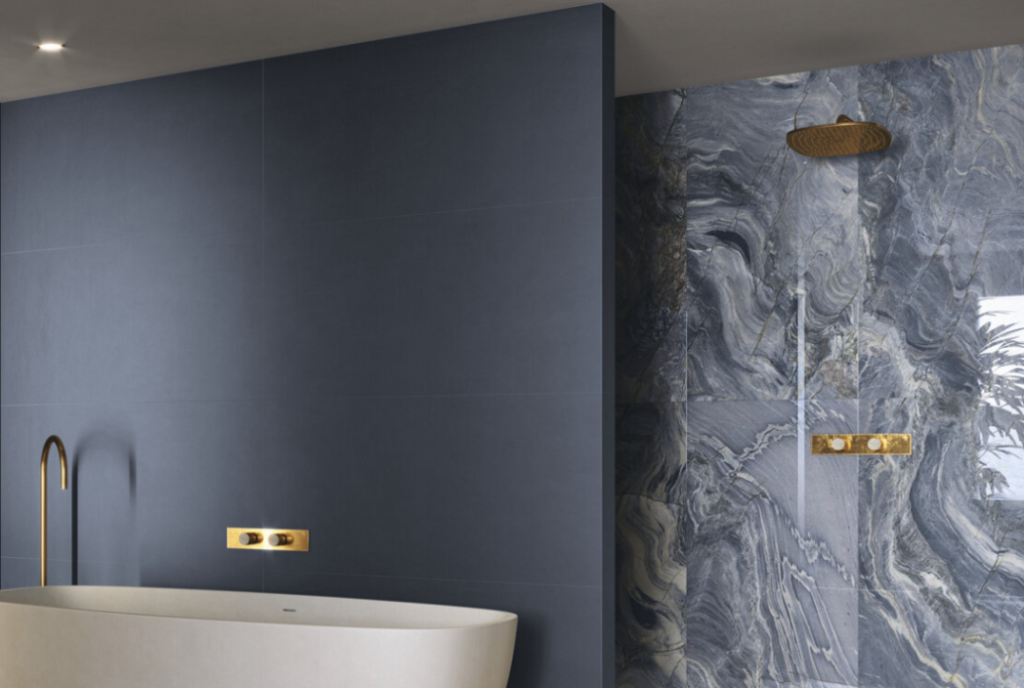 BLUE Explosion Polished Porcelain 6×12 – Tile & Stone Gallery