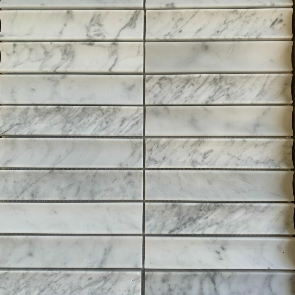 Bianco Carrara Honed CONCAVE Mosaic – Tile & Stone Gallery