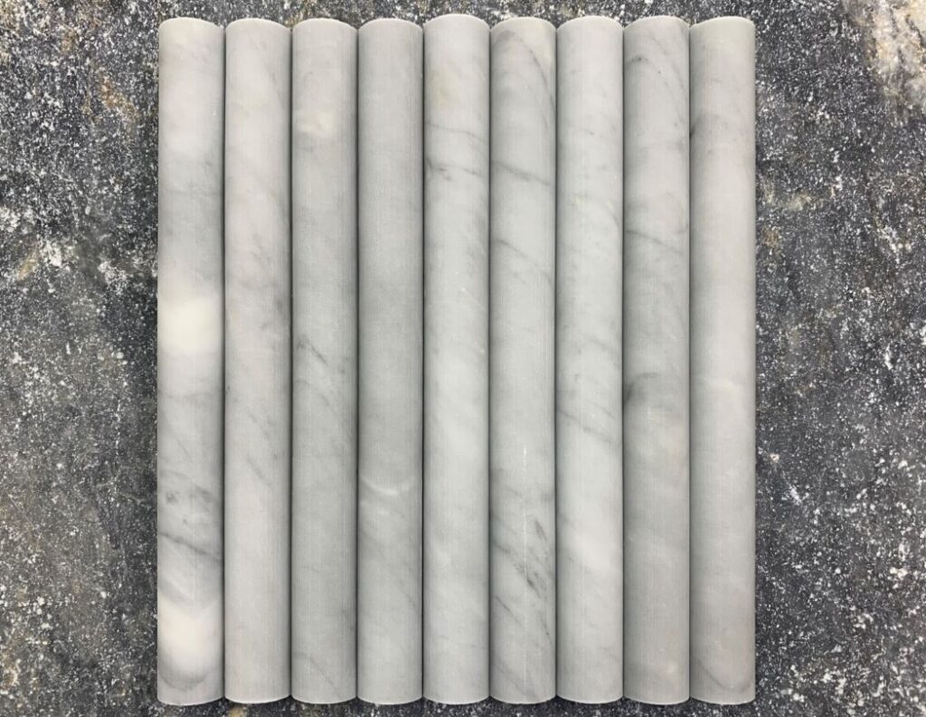 Imperial WHITE Marble – Stone FLUTES – Tile & Stone Gallery