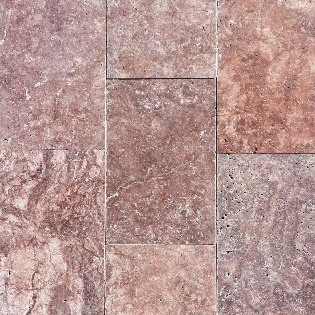 TERRACOTTA Travertine ROSSO Unfilled – Tile & Stone Gallery